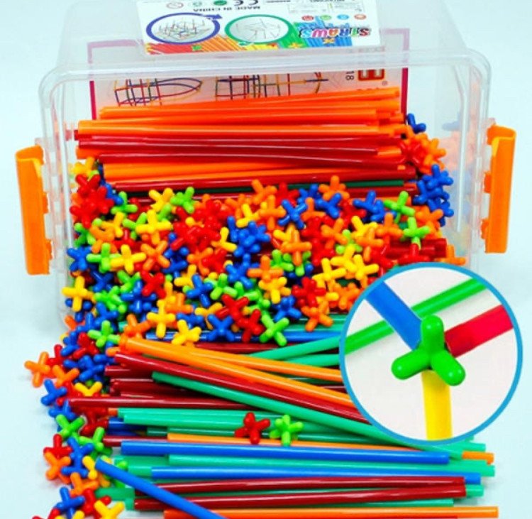 Box construcción palitos y conectores 300 piezas – Babuu Little Things