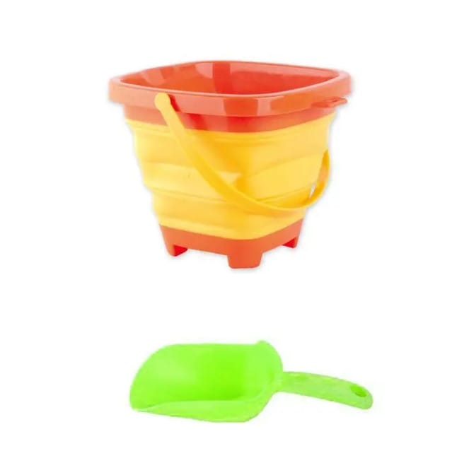 Balde de playa plegable con pala – Babuu Little Things